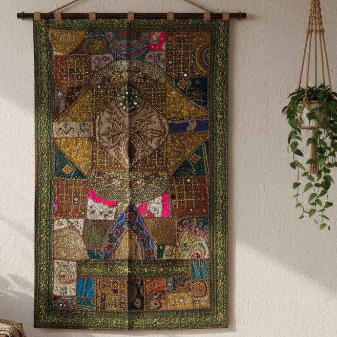 Vintage Indian Tapestries & Bold Wall Hangings