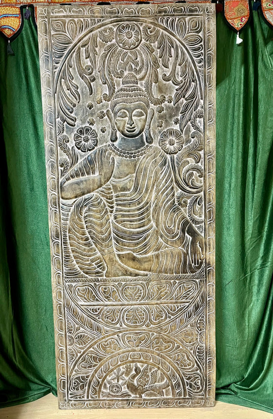 Vintage Buddha Barn Door Earth Touching Bhumisparsha Budha Wall Art 84