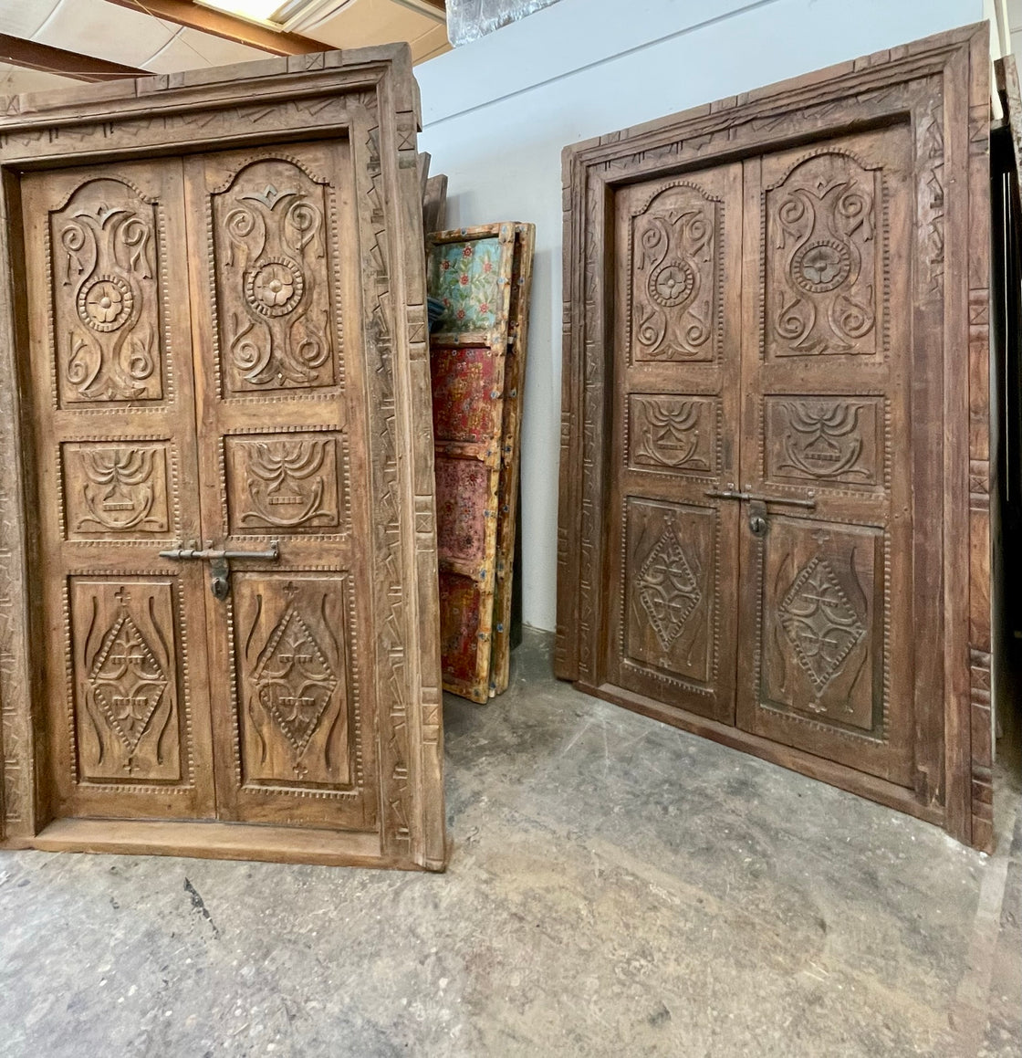 Antique Authentic Doors with Frame Rustic Farmhouse Exterior Front Door