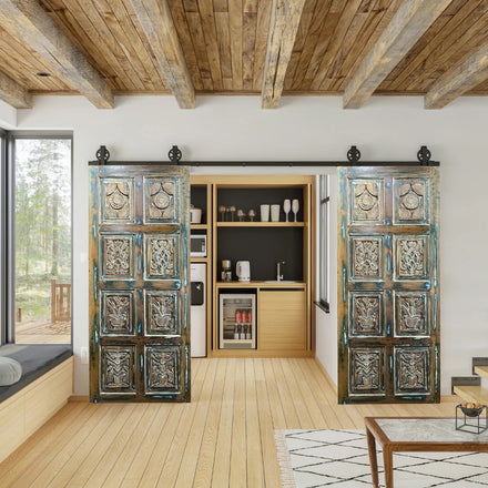 Antique Carved Doors & Vintage Rustic Furniture